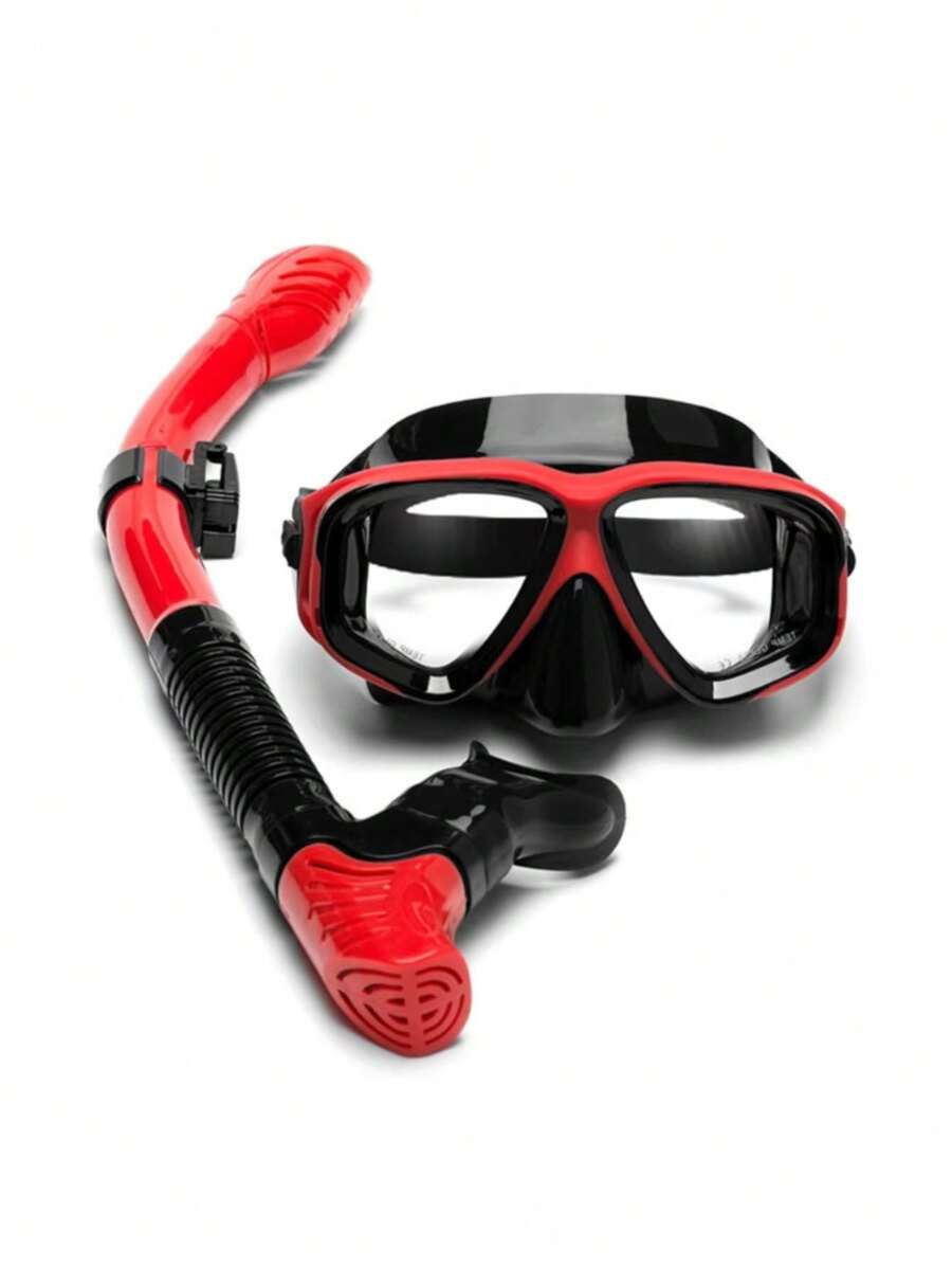 Adult Wide-Frame High-Definition Anti-Fog Glass Silicone Diving Mask ...