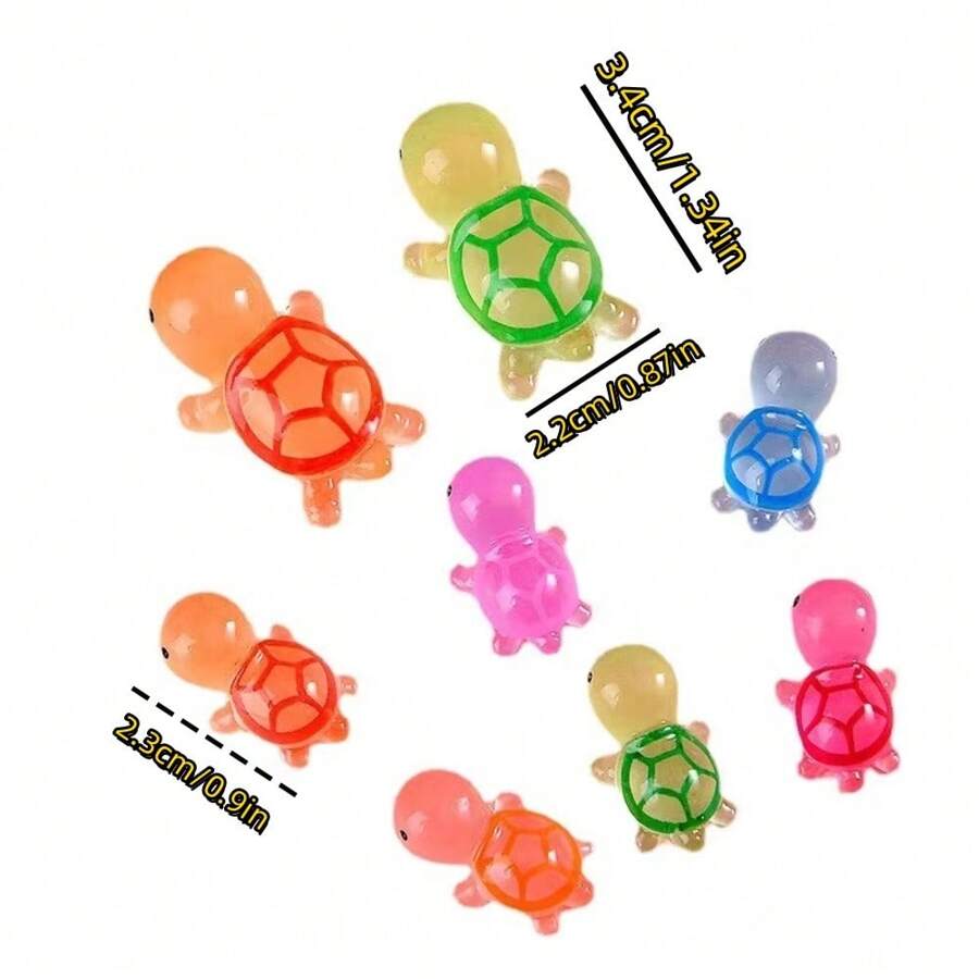 100pcs Luminous 3D Sea Turtle Resin Accessories, Moss Micro Landscape 5 ...