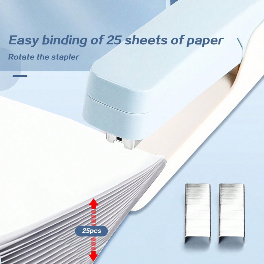 1 Pc Rotatable Stapler Multi-Function Student 12 Staple Staple Stapler ...