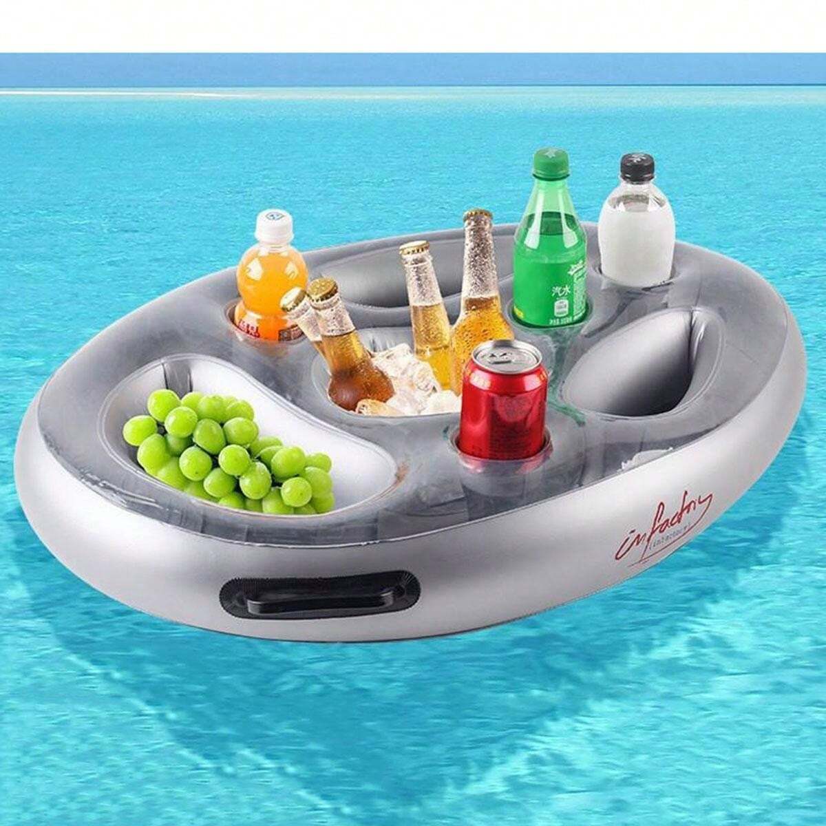 Novo Bar Flutuante Inflável para Jantar na Água com Suporte Poroso para ...