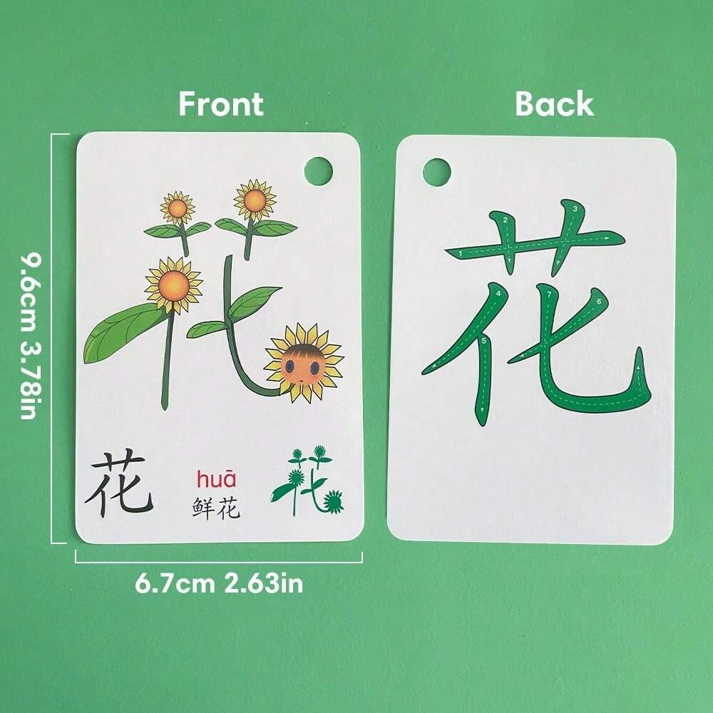 100 Cards Chinese Characters Sight Words Learning Flashcards Mandarin ...
