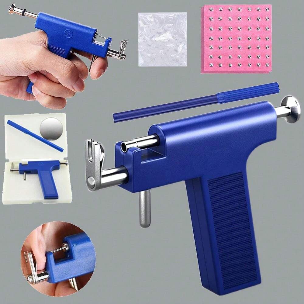 Professional Ear Piercing Gun Tool Set 98pcs Ear Studs Steel Ear Nose ...