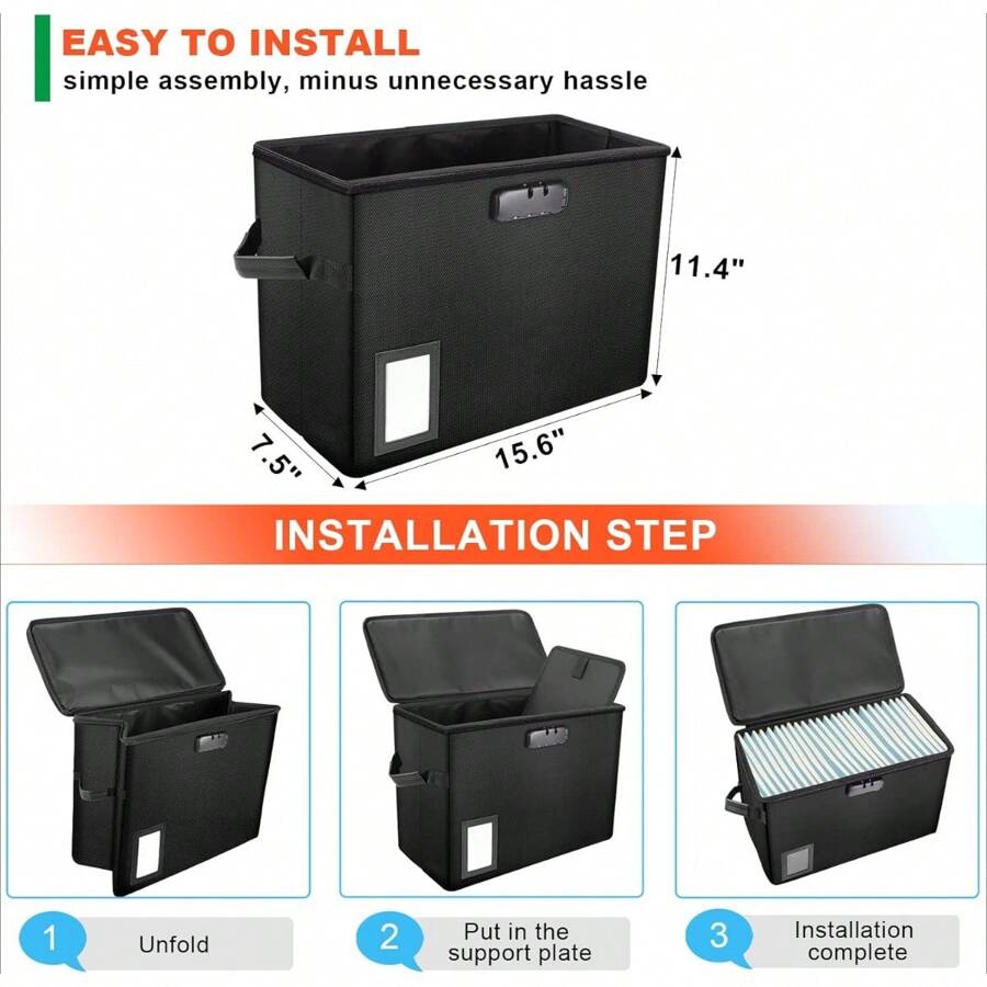 2 Pack Comic Book Storage Box, ELOBOON Fireproof & Water-Resistant ...