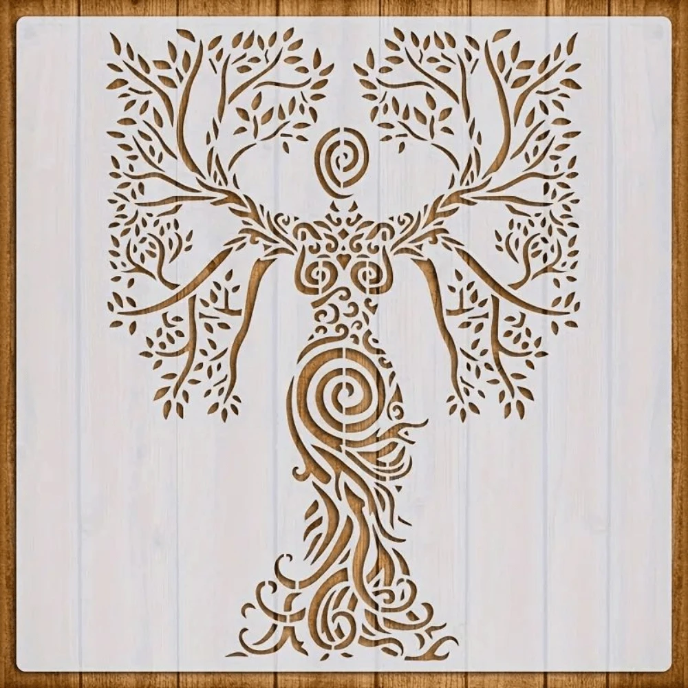 Large 12X12 Inch Reusable Tree Of Life Stencil - Perfect For Fabric ...