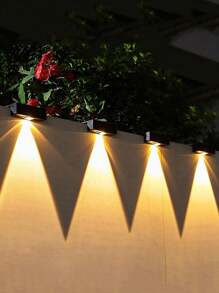 1pc/2pcs/4pcs Solar Wall Lights, Super Bright LED Deck Lights, Fence ...