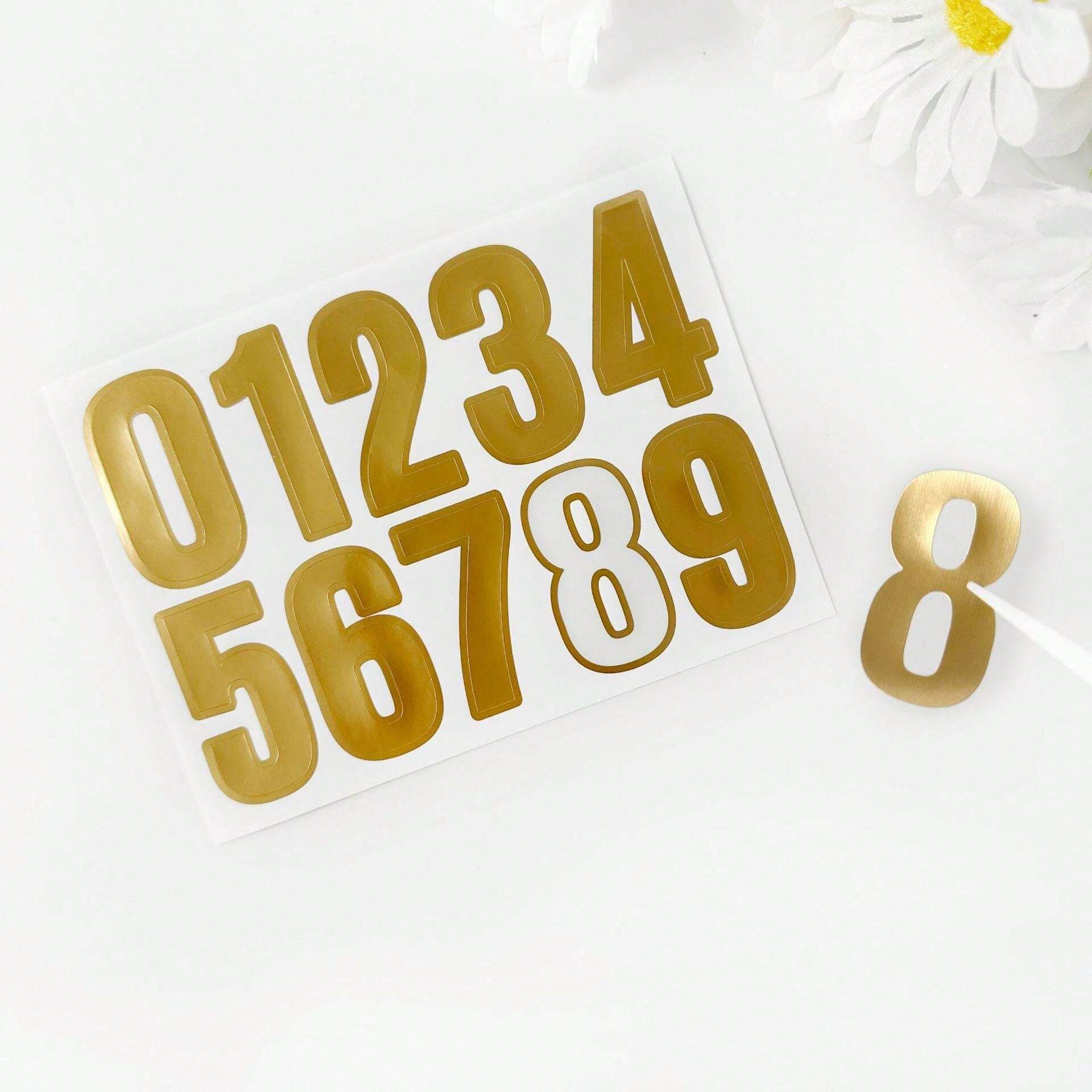 5 Sheets Small Size 4cm High Digital Stickers, 0-9 Office Indexing ...