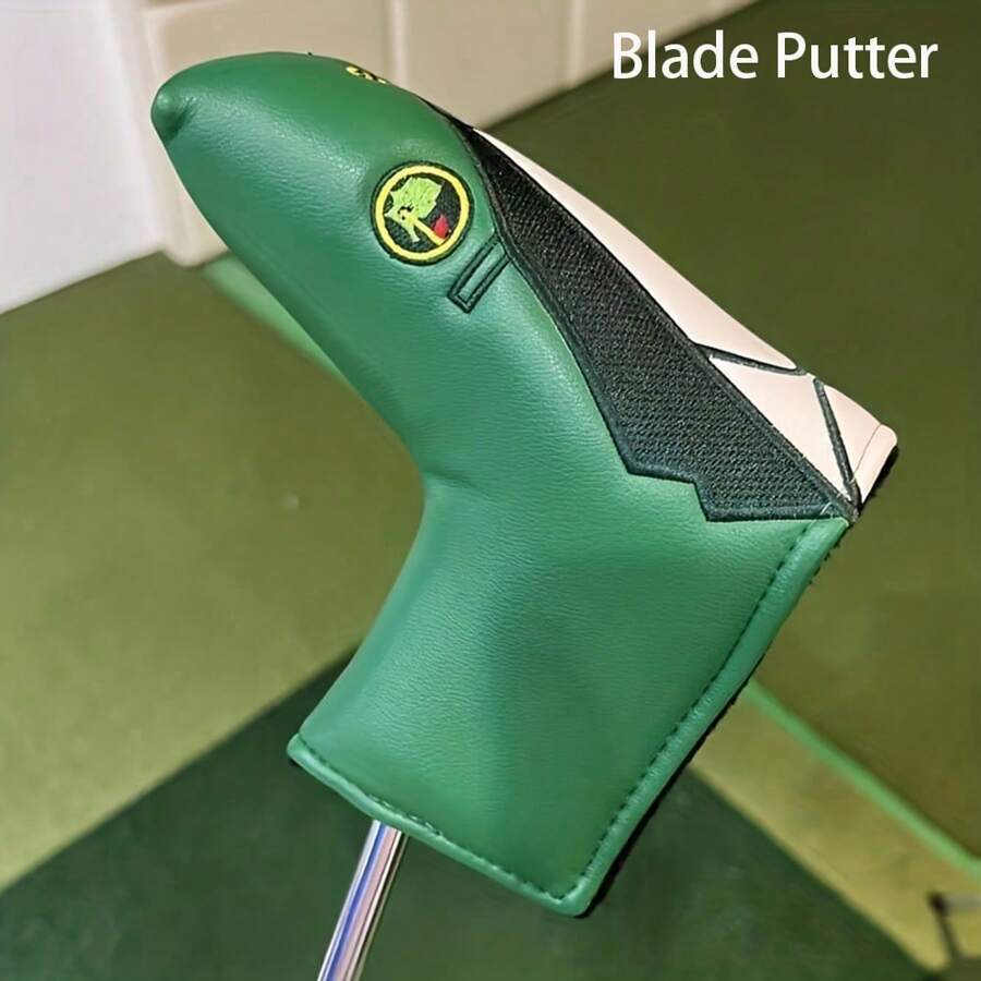 Green Jacket Golf Club Putter Head Cover PU Leather Thickened Plush ...
