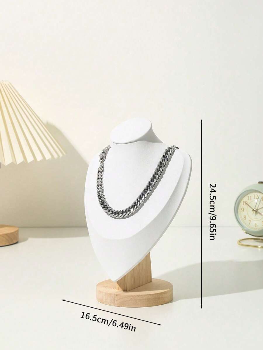 Wooden Necklace Display Stand, Jewelry Bust Display Rack For Necklace ...