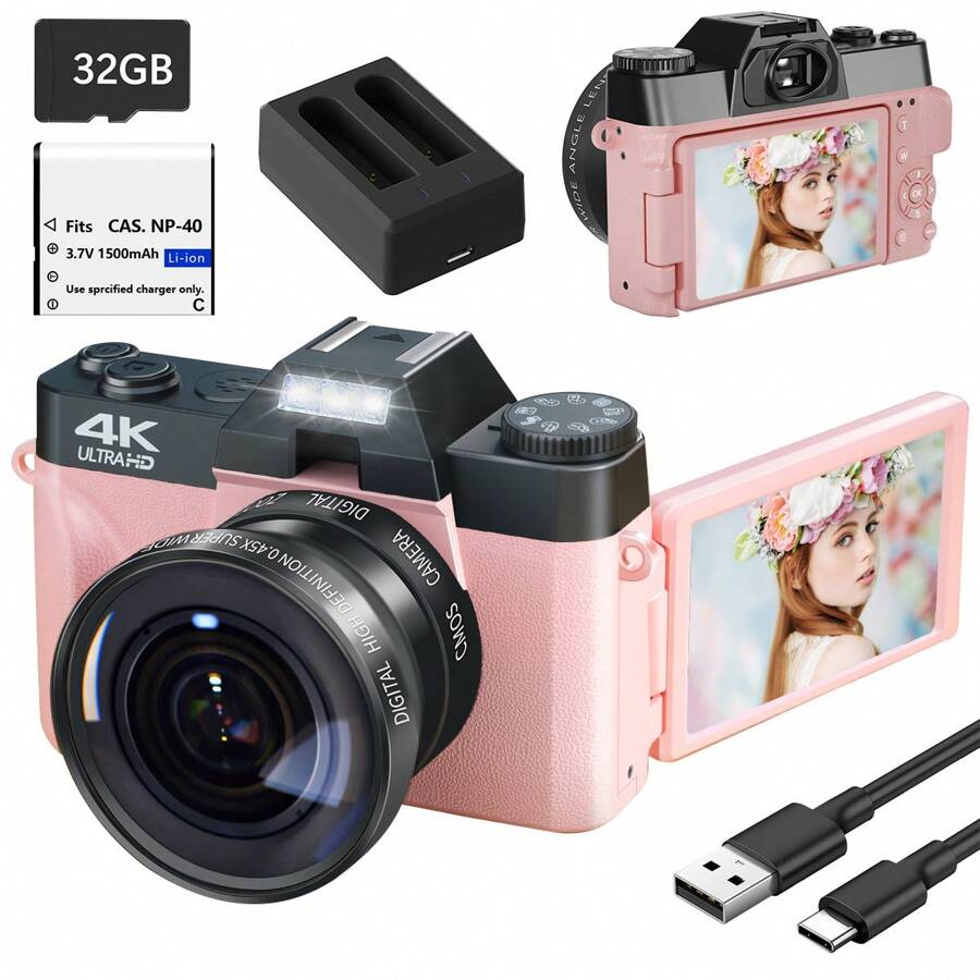 4K Digital Camera For Photography Auto-Focus 56MP Vlogging Camera ...