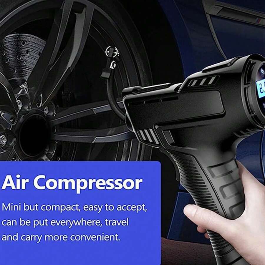 Tire Inflator Portable Air Compressor, 2000mAh & 150PSI Wireless Air ...