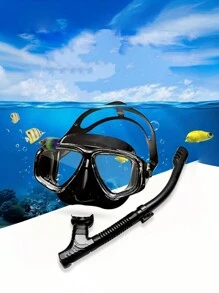 Adult Wide-Frame High-Definition Anti-Fog Glass Silicone Diving Mask ...