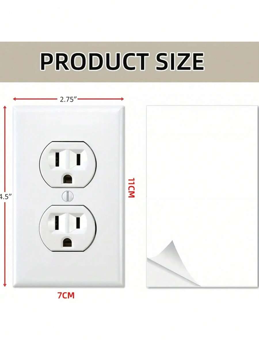 Fake Power Socket Stickers, 10pcs/Set Of Funny Joke Power Socket Decals ...