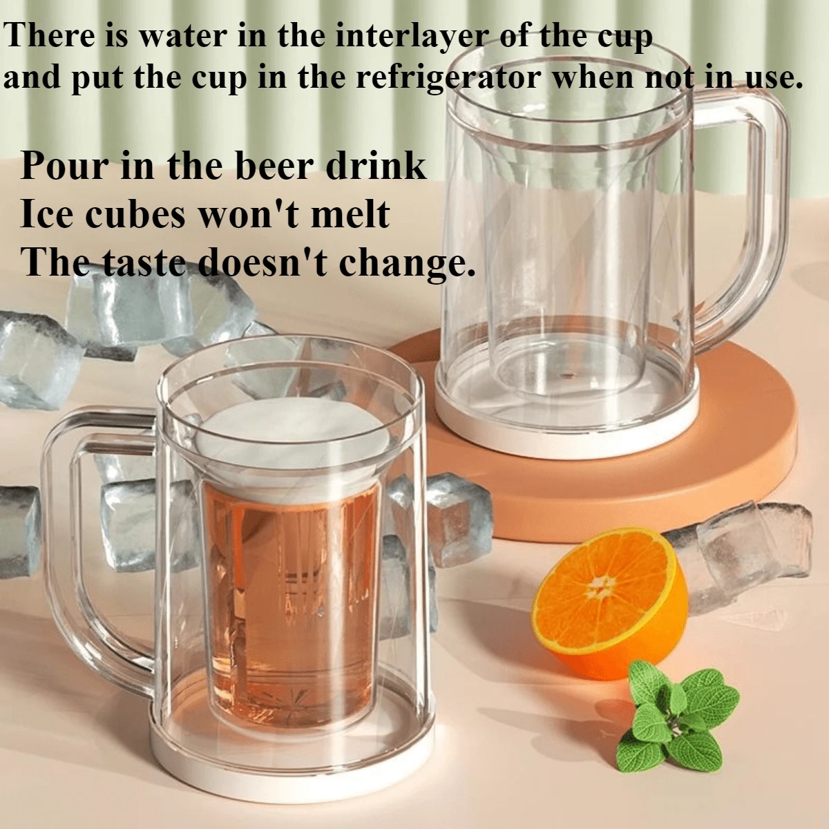 1pc Chill-Keeping Insulated Cup With Layer For Freezing Liquid ...