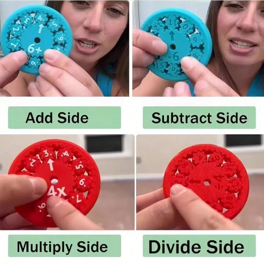 Math Fidget Spinners 9pcs Set - Addition, Subtraction, Multiplication ...