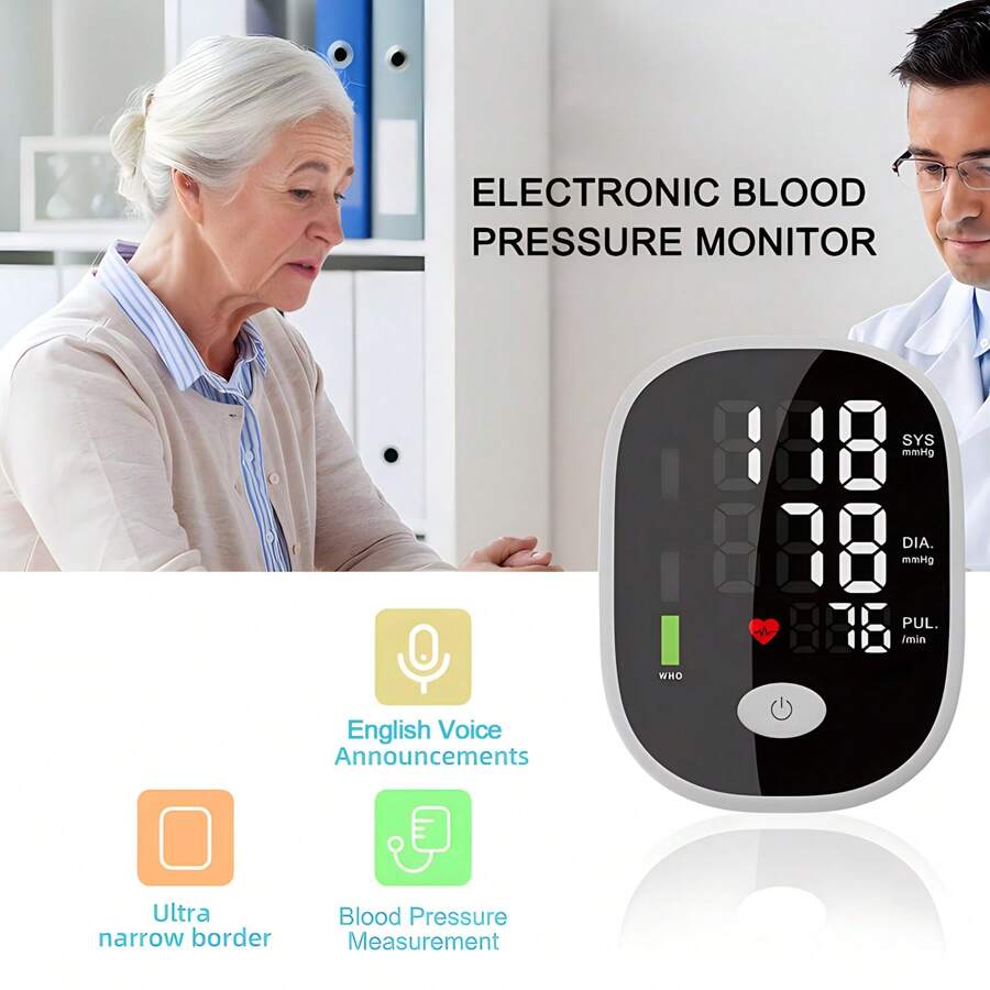 Portable Digital Arm Blood Pressure Monitor With Large Display ...