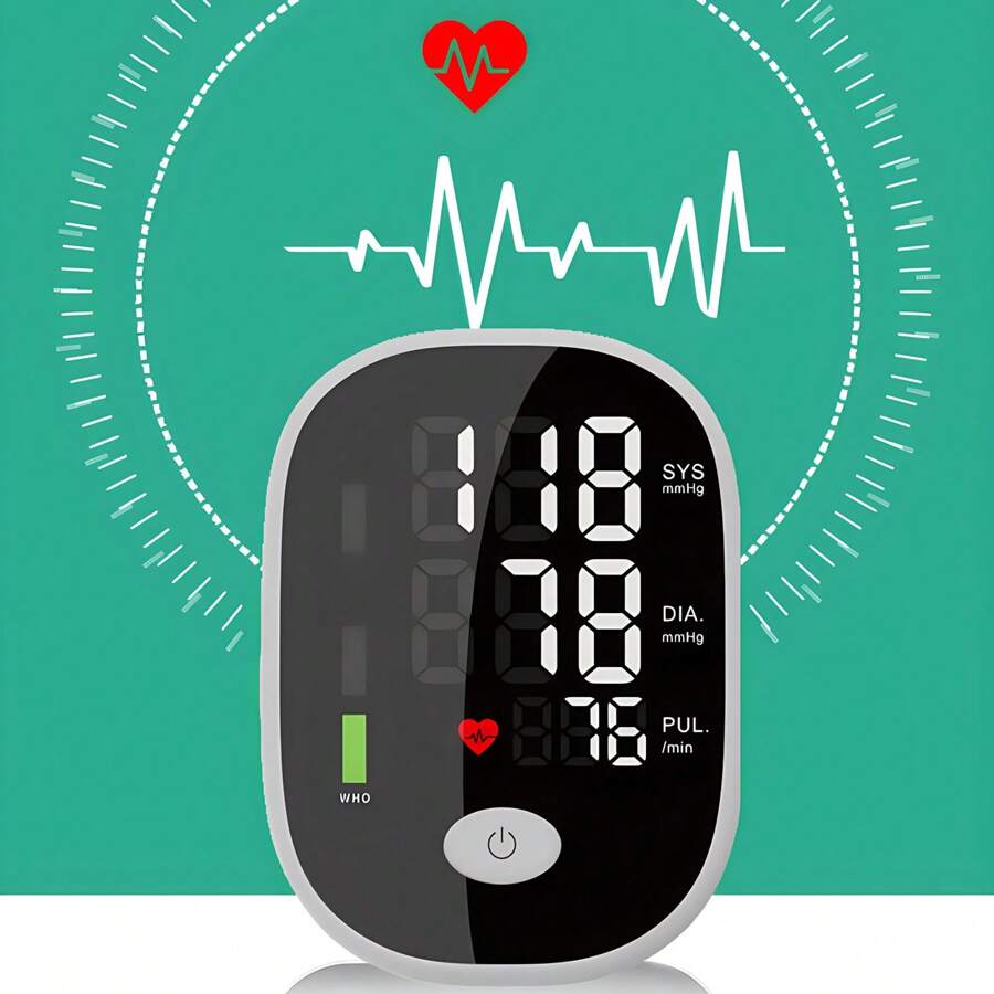 Monitor de pressão arterial digital portátil com visor grande, detector ...