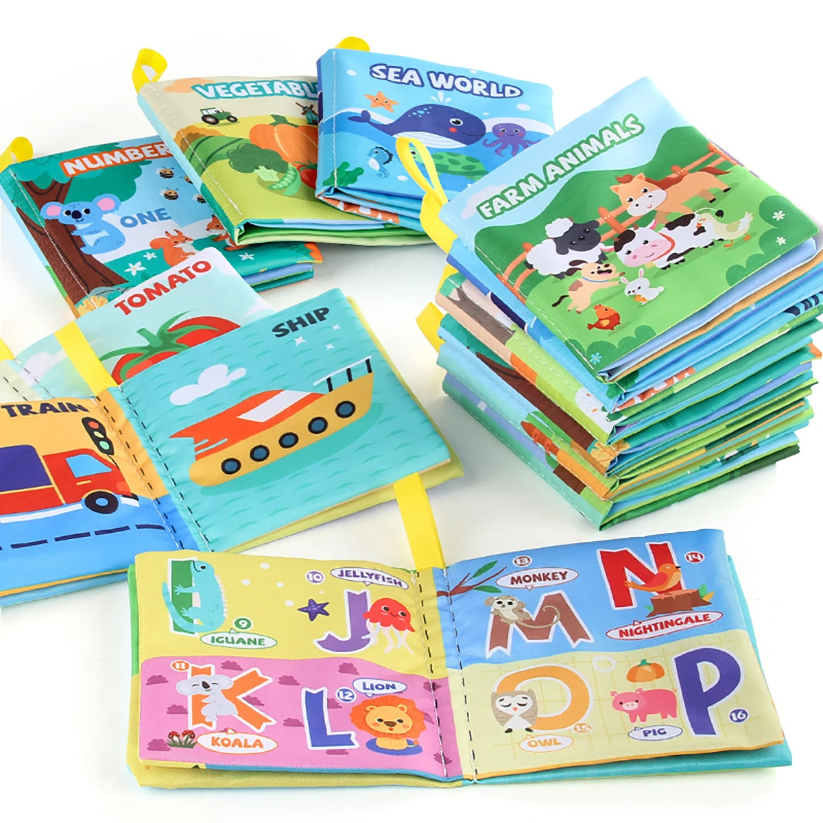 9 Styles Of Infant And Toddler Cloth Books, Early Education Toys ...