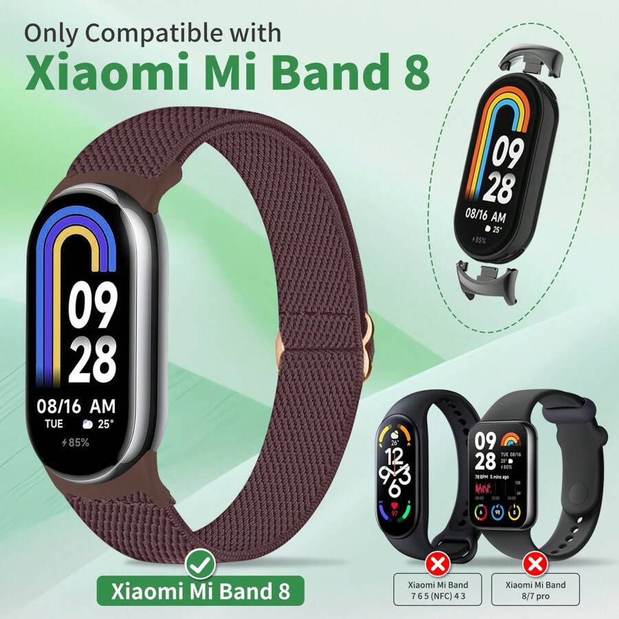 5 paquetes Correa de la Banda Mi 8, elástica compatible con el correa ...