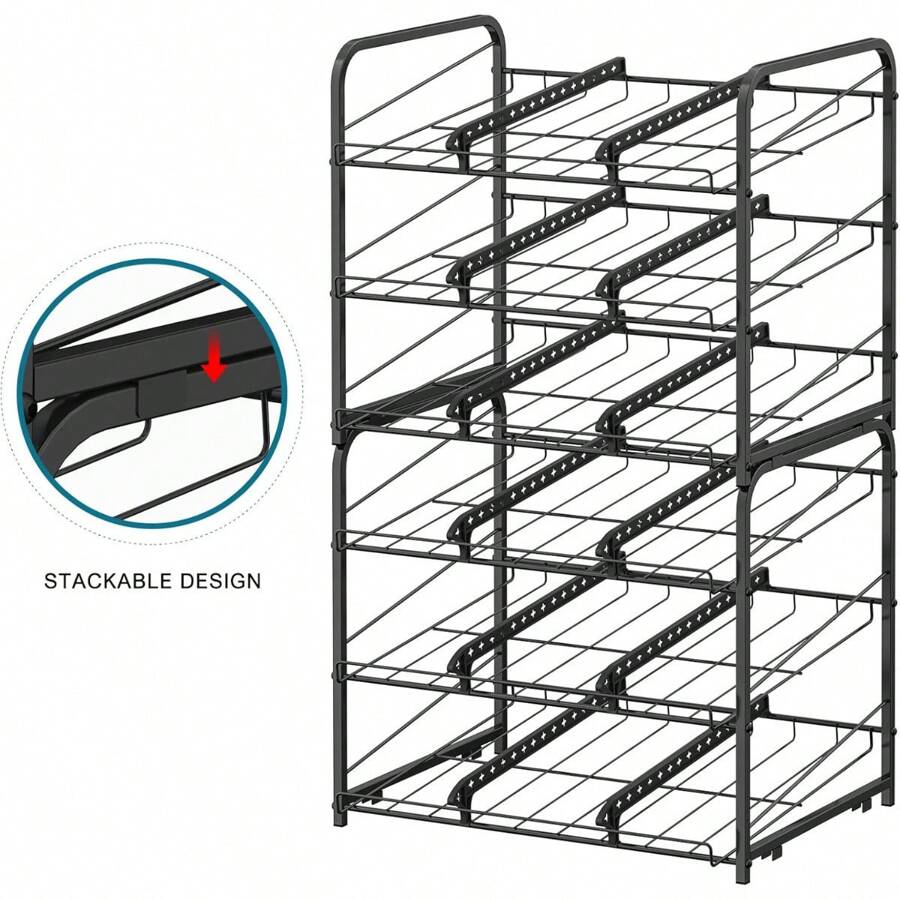 Can Organizer For Pantry Stackable 2 Pack, Can Storage Organizer Rack ...