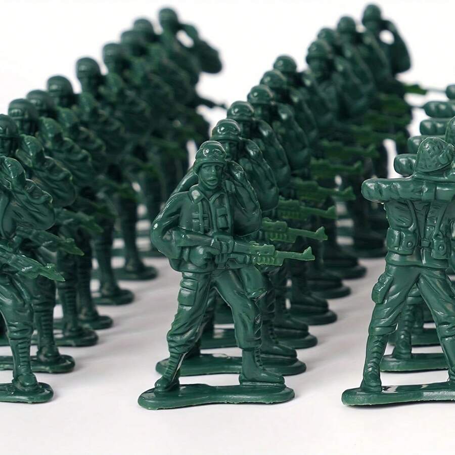 100pcs Various Pose Toy Soldiers Figures, Army Men Green Soldiers, Toy ...