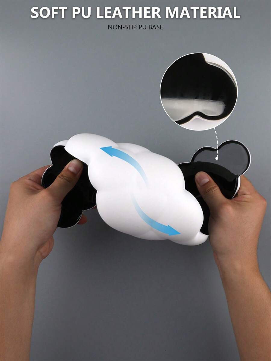 1pc Solid Color Cloud Shaped Keyboard Wrist Rest Pad, Desktop Memory ...
