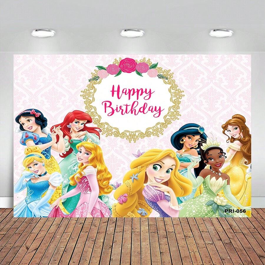 Princess Dreamy Colorful Theme Backdrop Photography Background Birthday ...