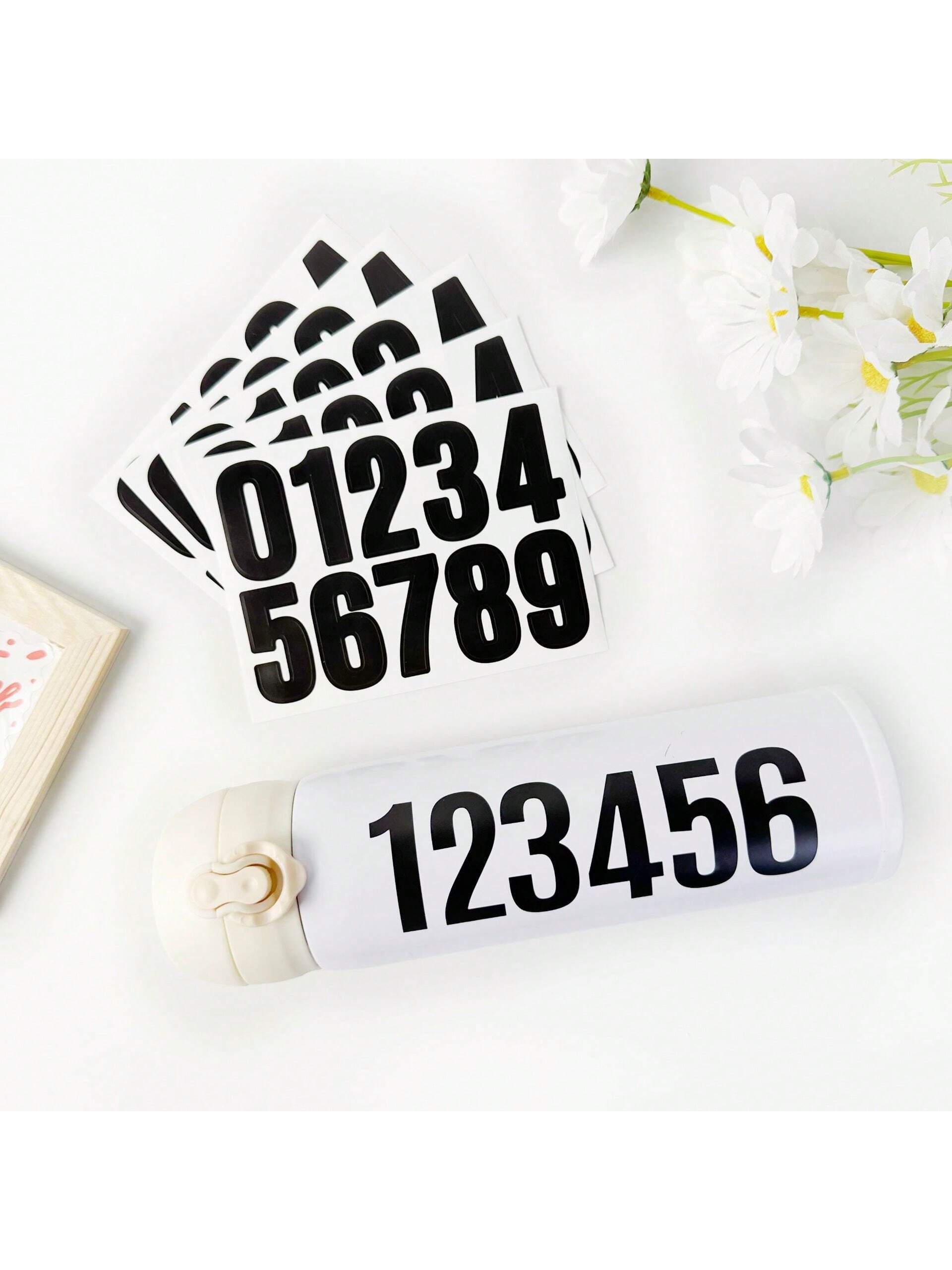 5 Sheets Small Size 4cm High Numeric Sticker, 0-9 Office Index ...
