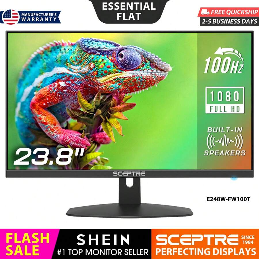 24" Gaming Monitor 1920x1080 100Hz 1ms DisplayPort HDMI-Compatible AMD ...