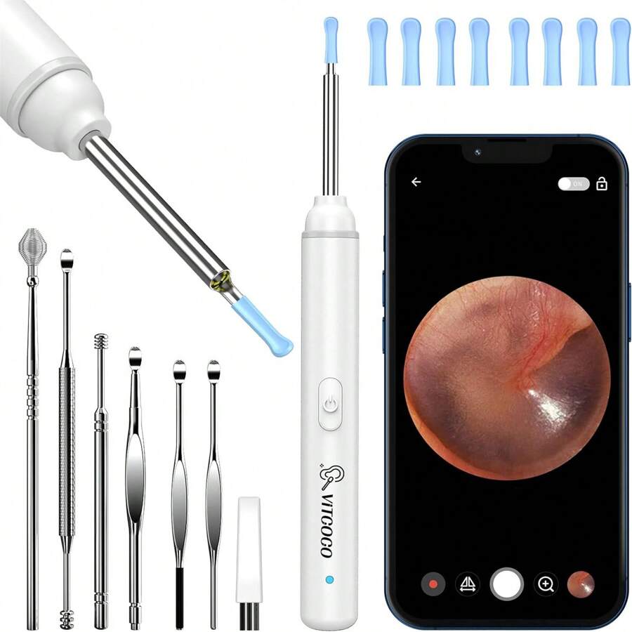 VITCOCO Ear Wax Removal Kit Ear Camera 1920P HD Ear Wax Removal Tool ...