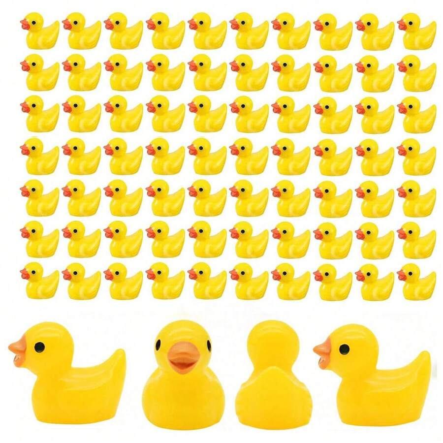 Mini Resin Ducks Yellow Tiny Duckies For School Project Accessories ...