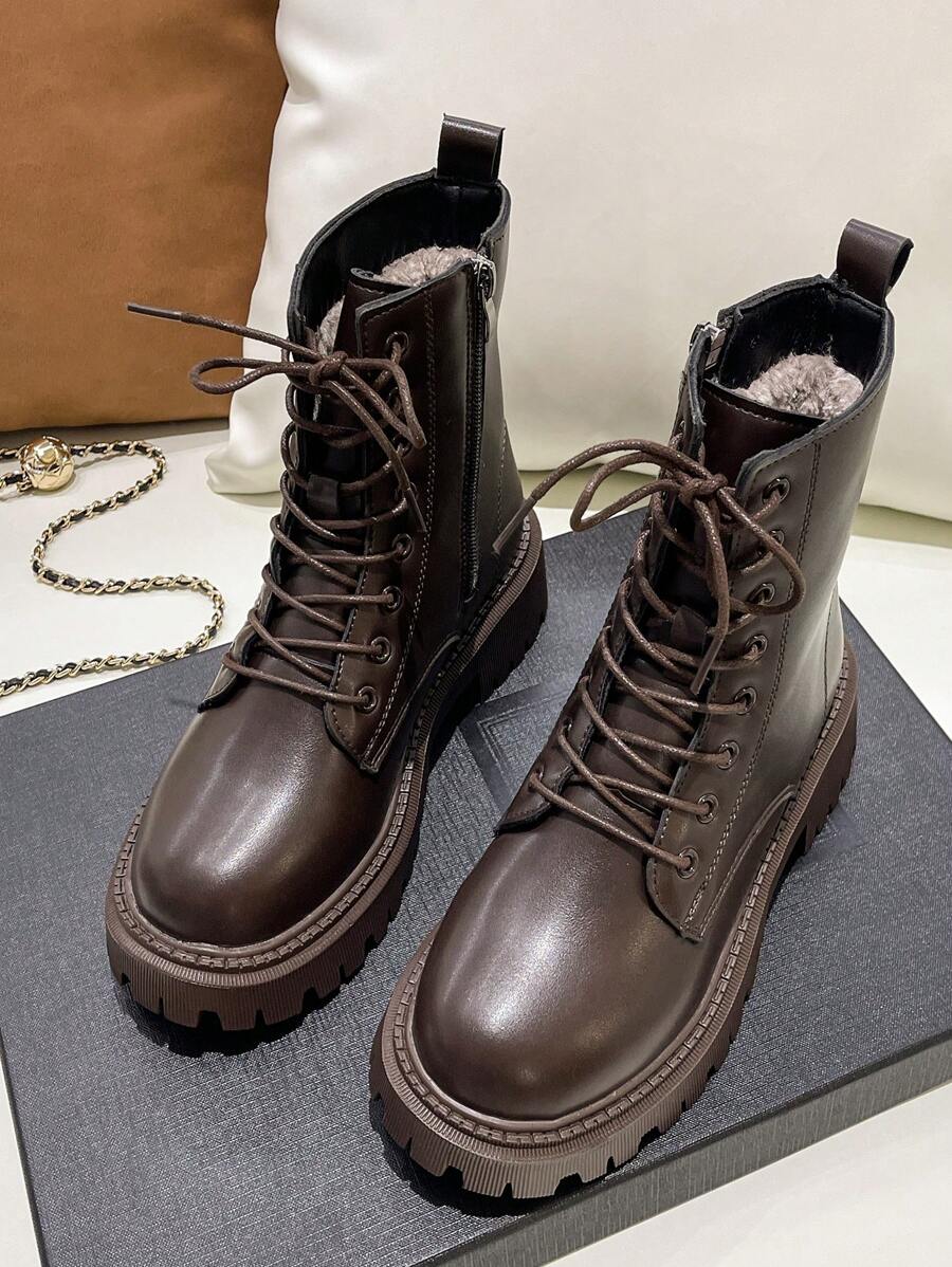 Botas forradas térmicas de mujer para otoño/invierno 2024, con suelas ...