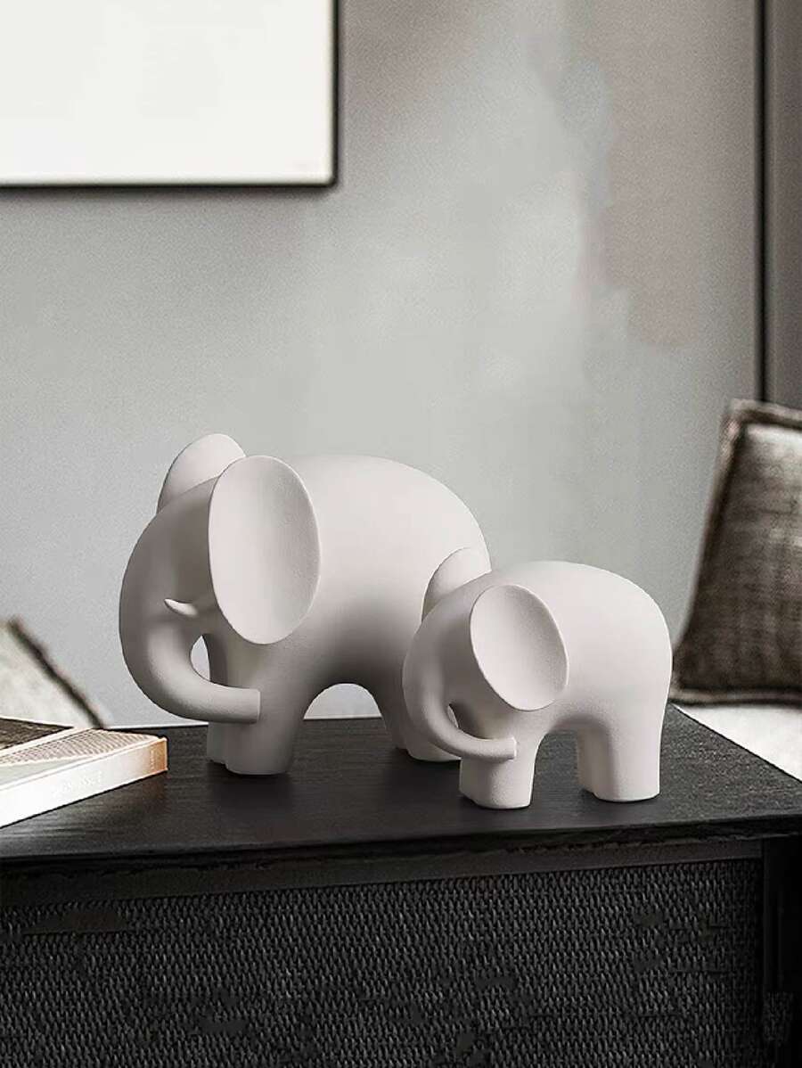 1pc, Lucky Elephant Statue Figurine Feng Shui Elephant Decoration For ...