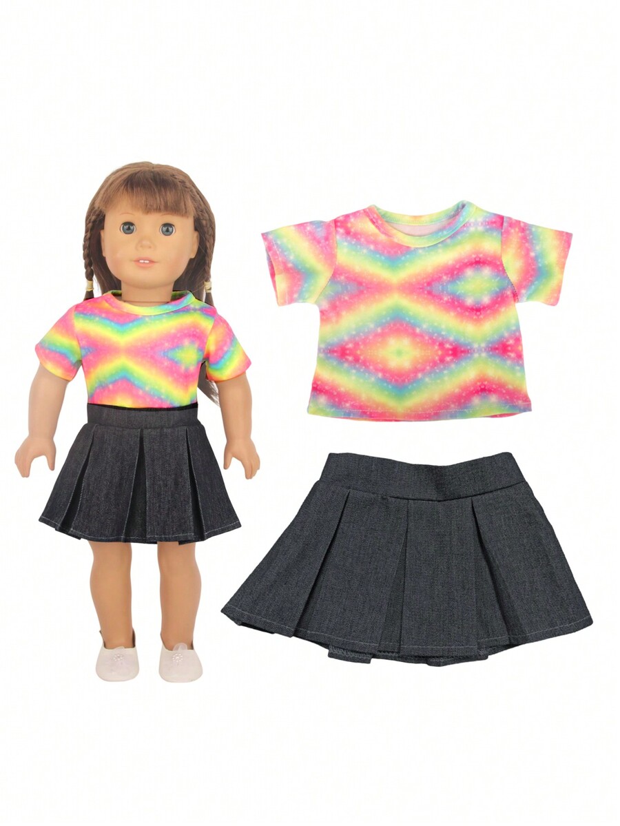 Summer 18-Inch Doll Clothes Set Of 10 Short-Sleeved T-Shirts And Shorts ...