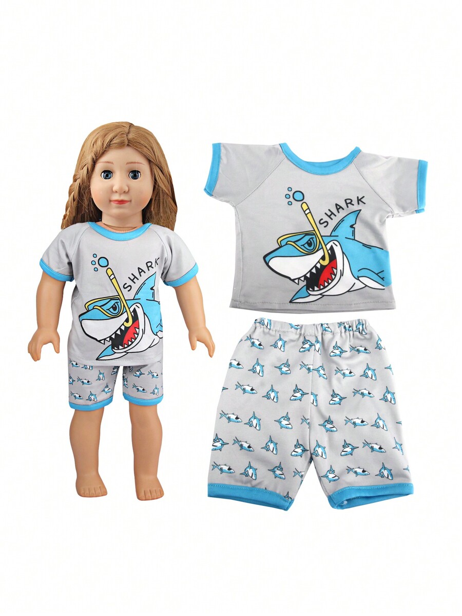 Summer 18-Inch Doll Clothes Set Of 10 Short-Sleeved T-Shirts And Shorts ...