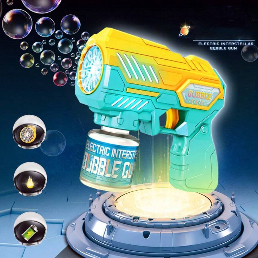 1pc Kids Bubble Blower Gun, 2024 New Explosive Handheld Gatling Bubble ...