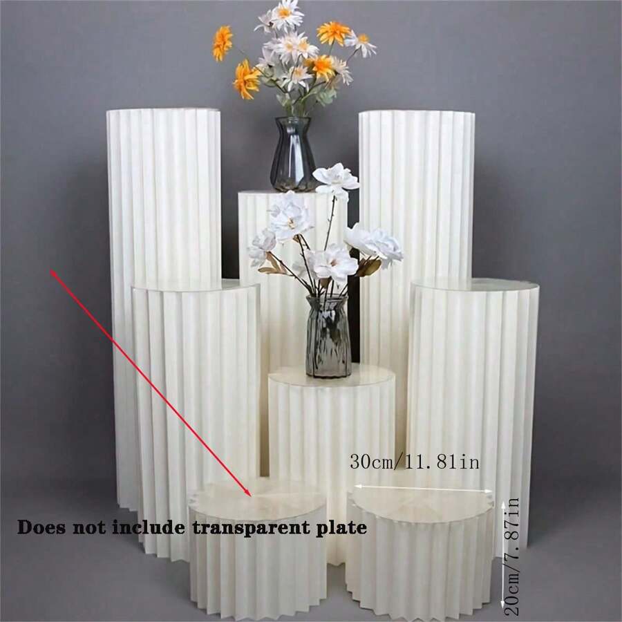 1 pieza, soporte de pedestal cilíndrico de 30 * 20 cm para fiestas ...