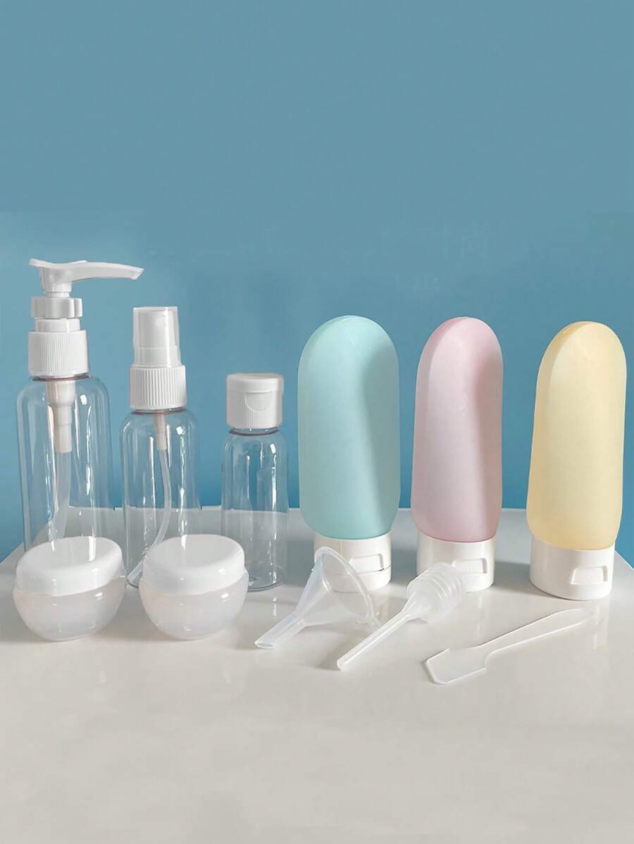 11pcs Travel Sub-Bottling Set Cosmetic Bottle Plastic Bottle Lotion ...