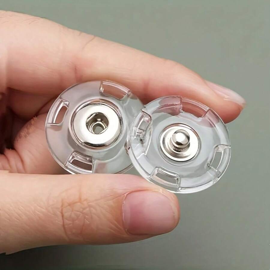 10 Pairs Transparent Hidden Snap Buttons For Coats, Sweaters, Prevent ...