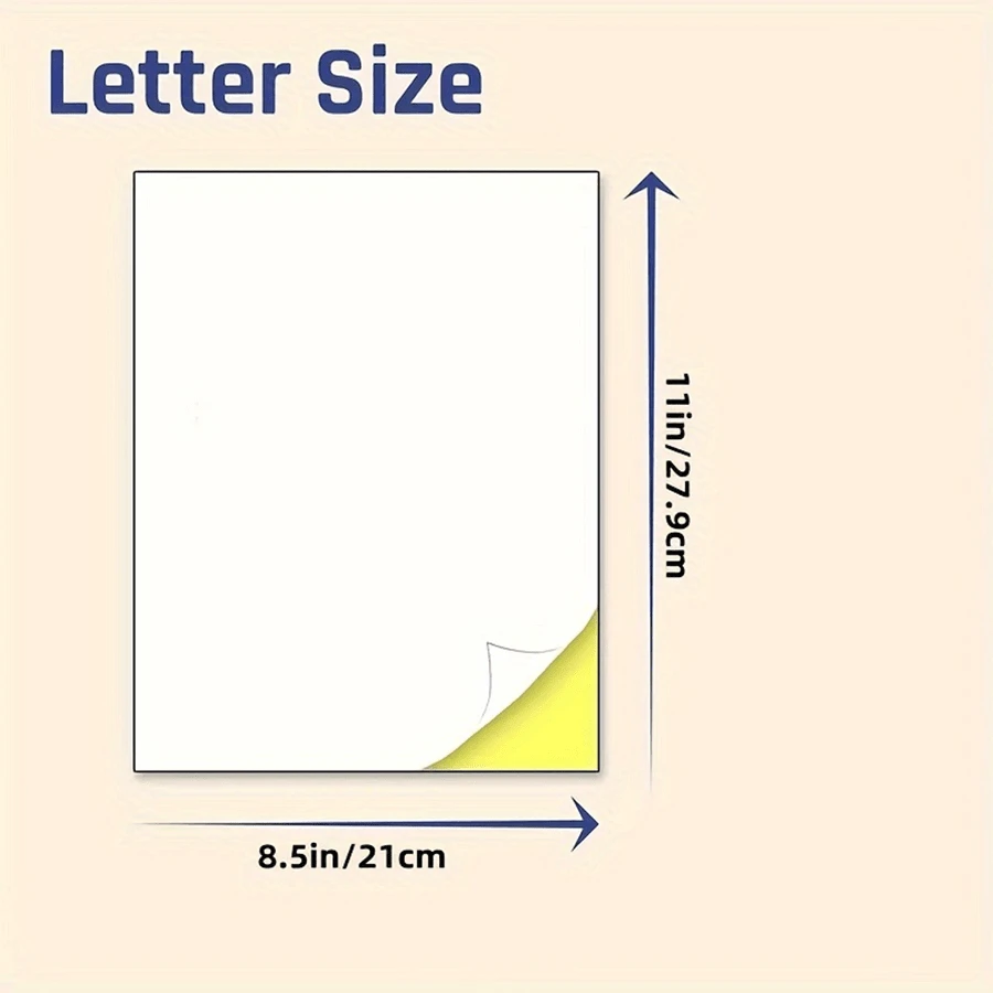 50 Sheets A4 Size Matte Sticker Label Paper, Suitable For Laser ...