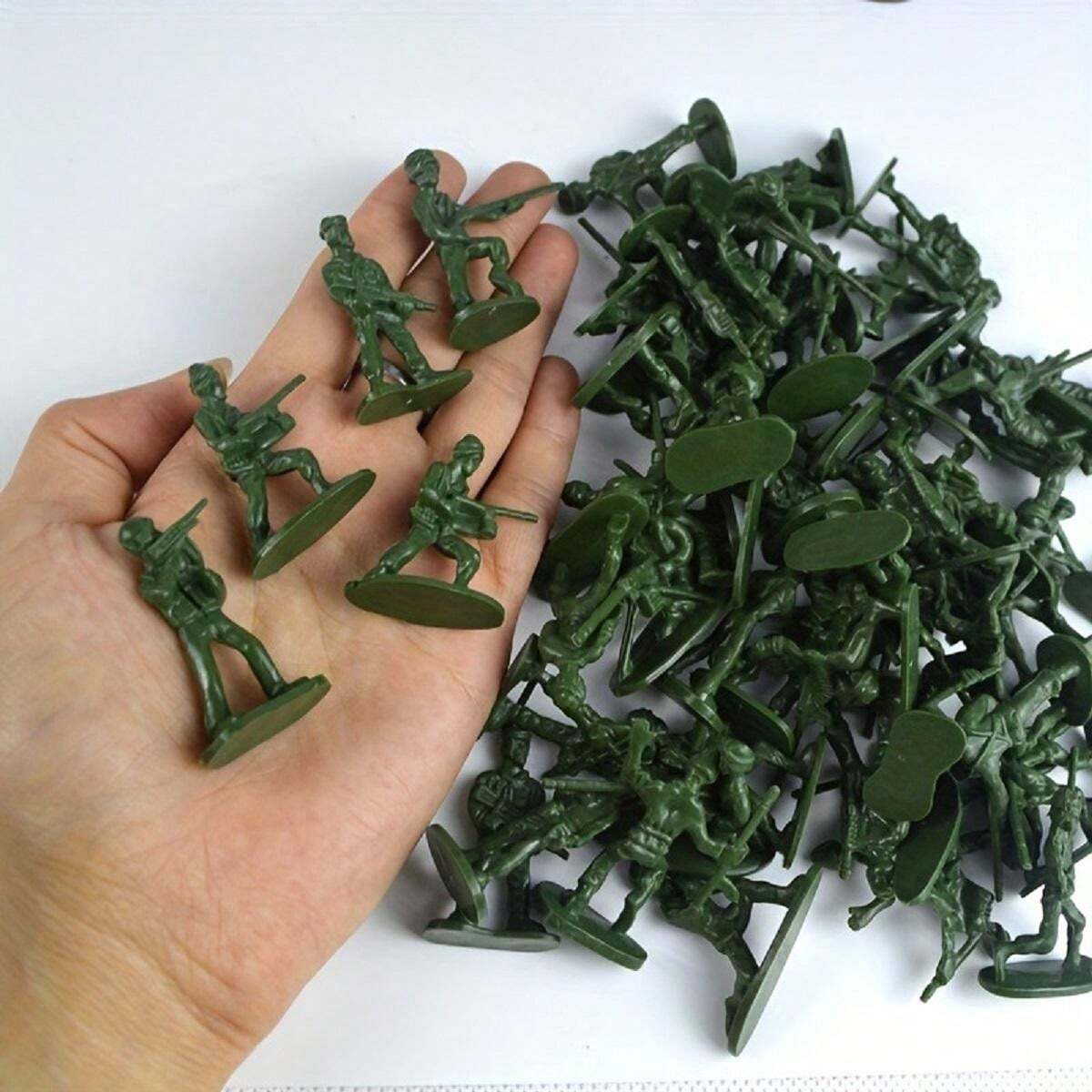 100pcs Various Pose Toy Soldiers Figures, Army Men Green Soldiers, Toy ...