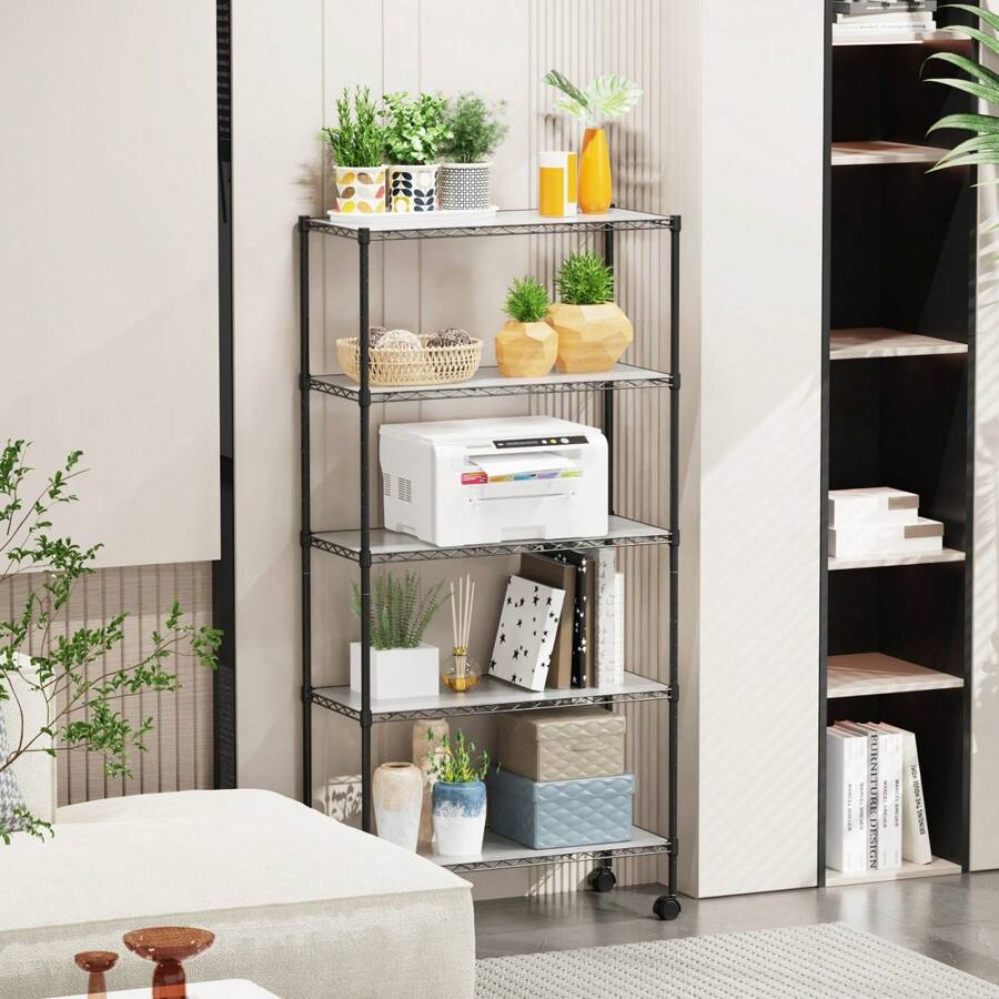 2 Pack 5 Tier Shelf Wire Shelving Unit NSF Heavy Duty Wire Shelf Metal ...