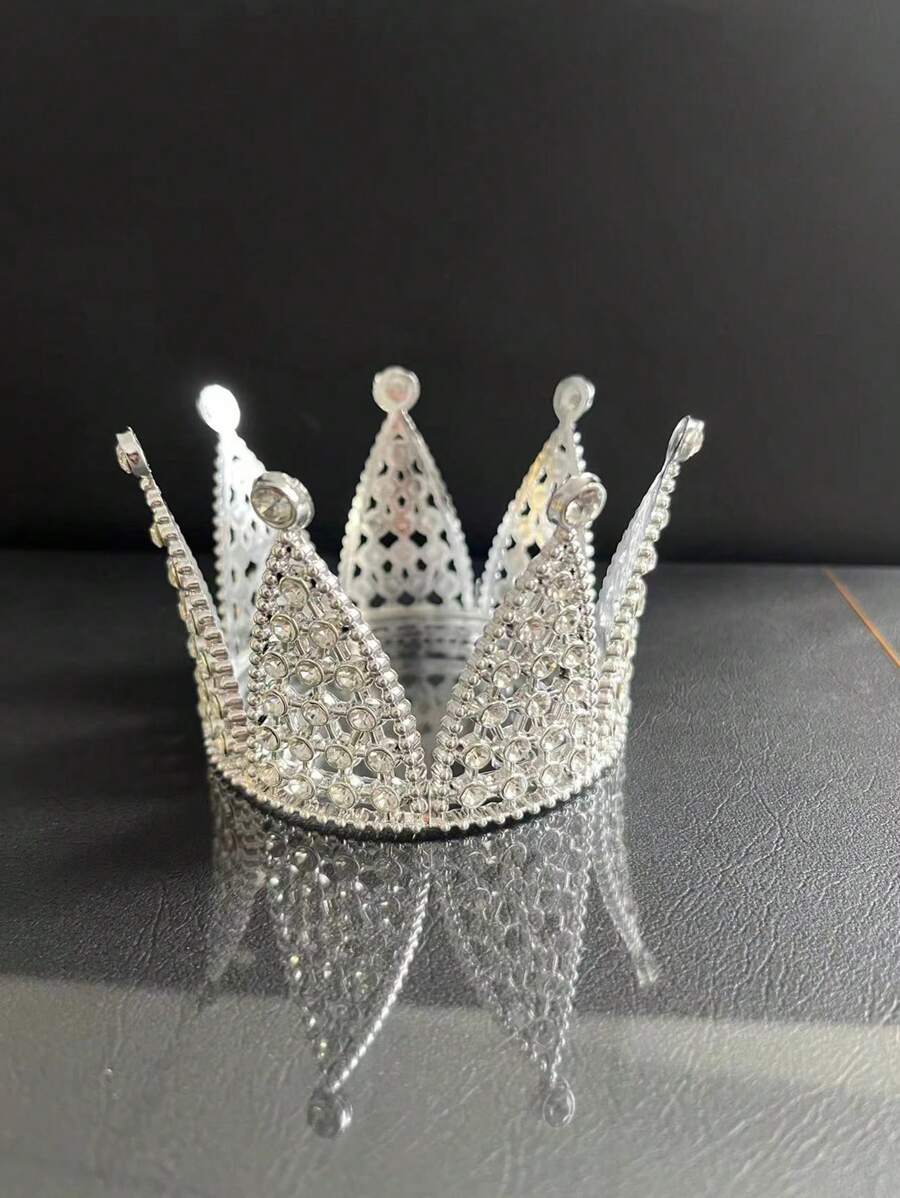 4/6pcs Mini Crown Cake Topper, Mini Crown Flower Bouquet, Little Tiara ...