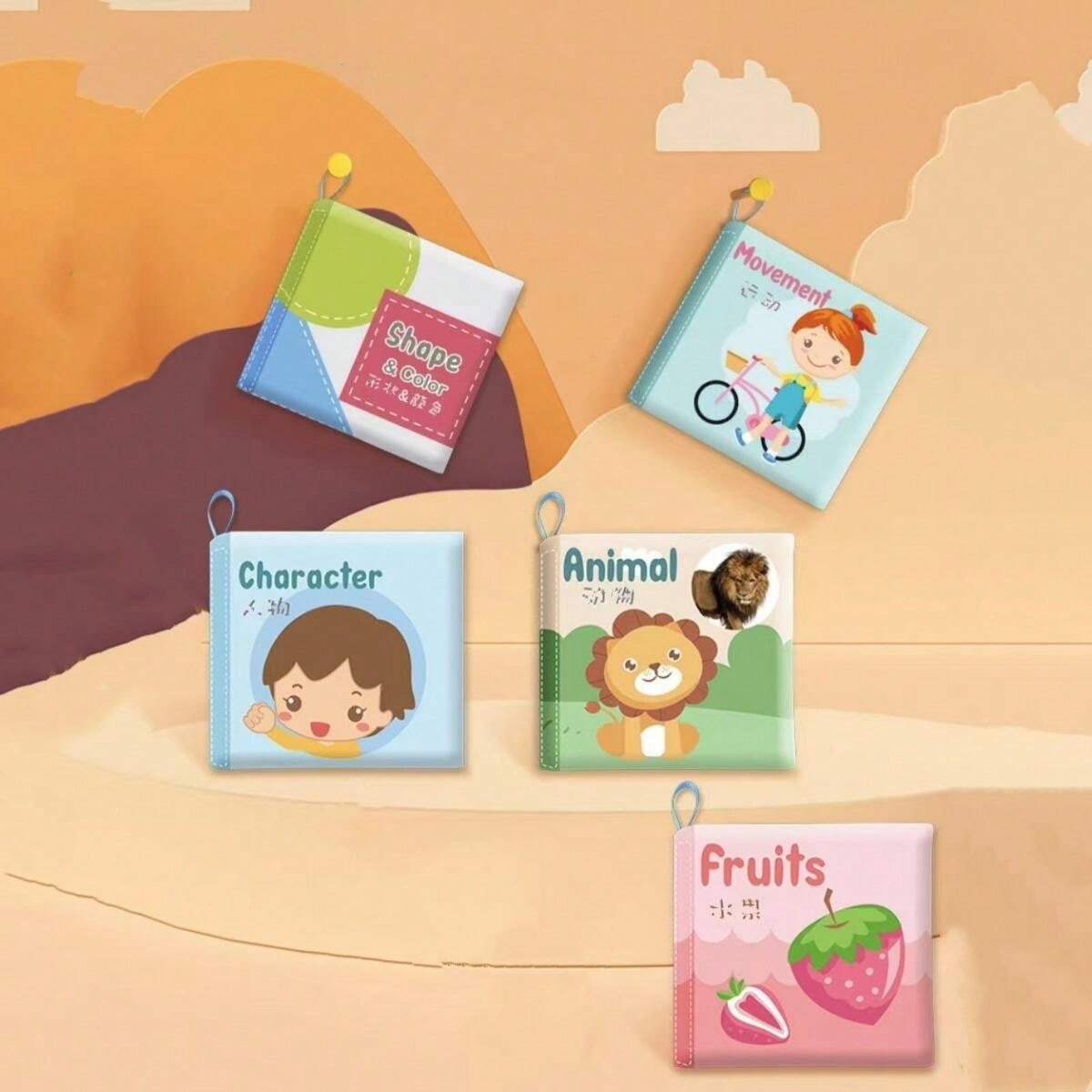 Baby Cloth Book With Sound Paper, Tear-Proof And 3D Design, Early ...