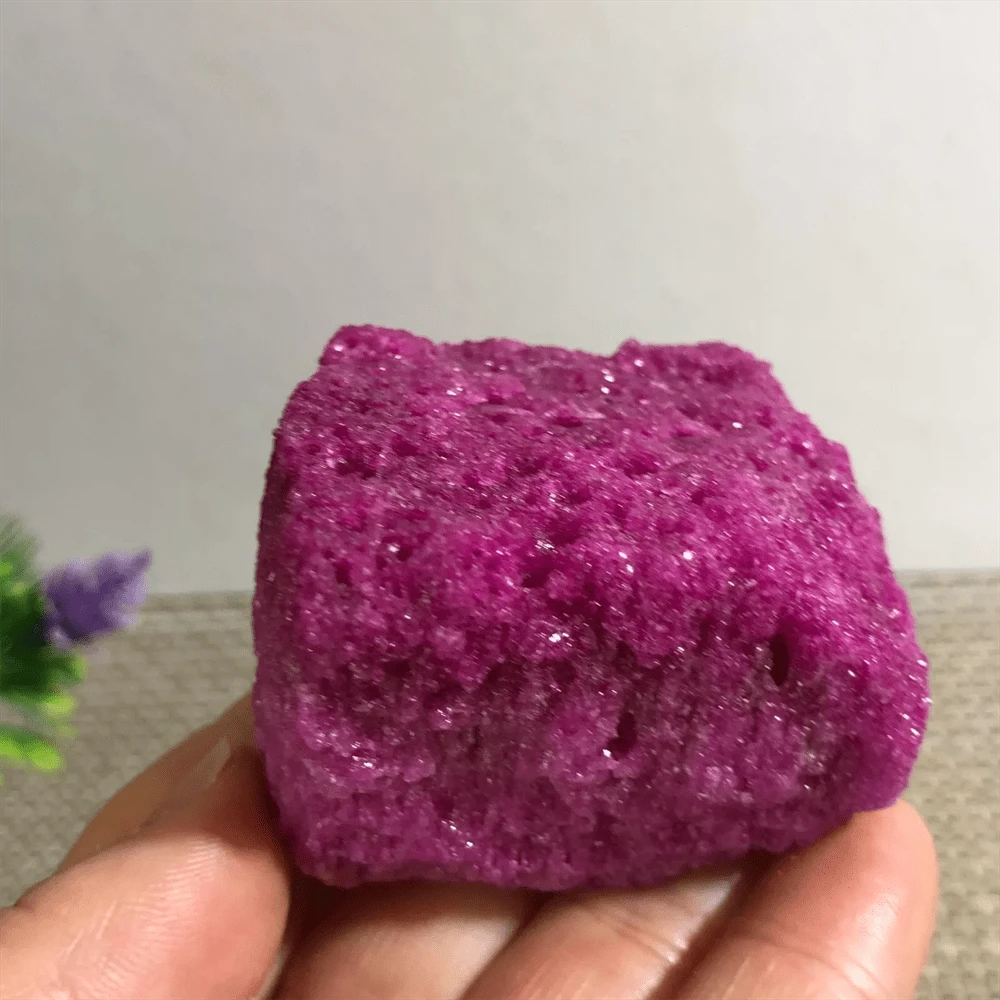 Espírito Mineral de Rubi Natural, Cristal de Quartzo, Coríndon Vermelho ...