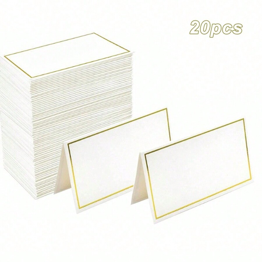 20pcs Double-Sided Gold-Stamped Table Card For Wedding Banquet Guests ...