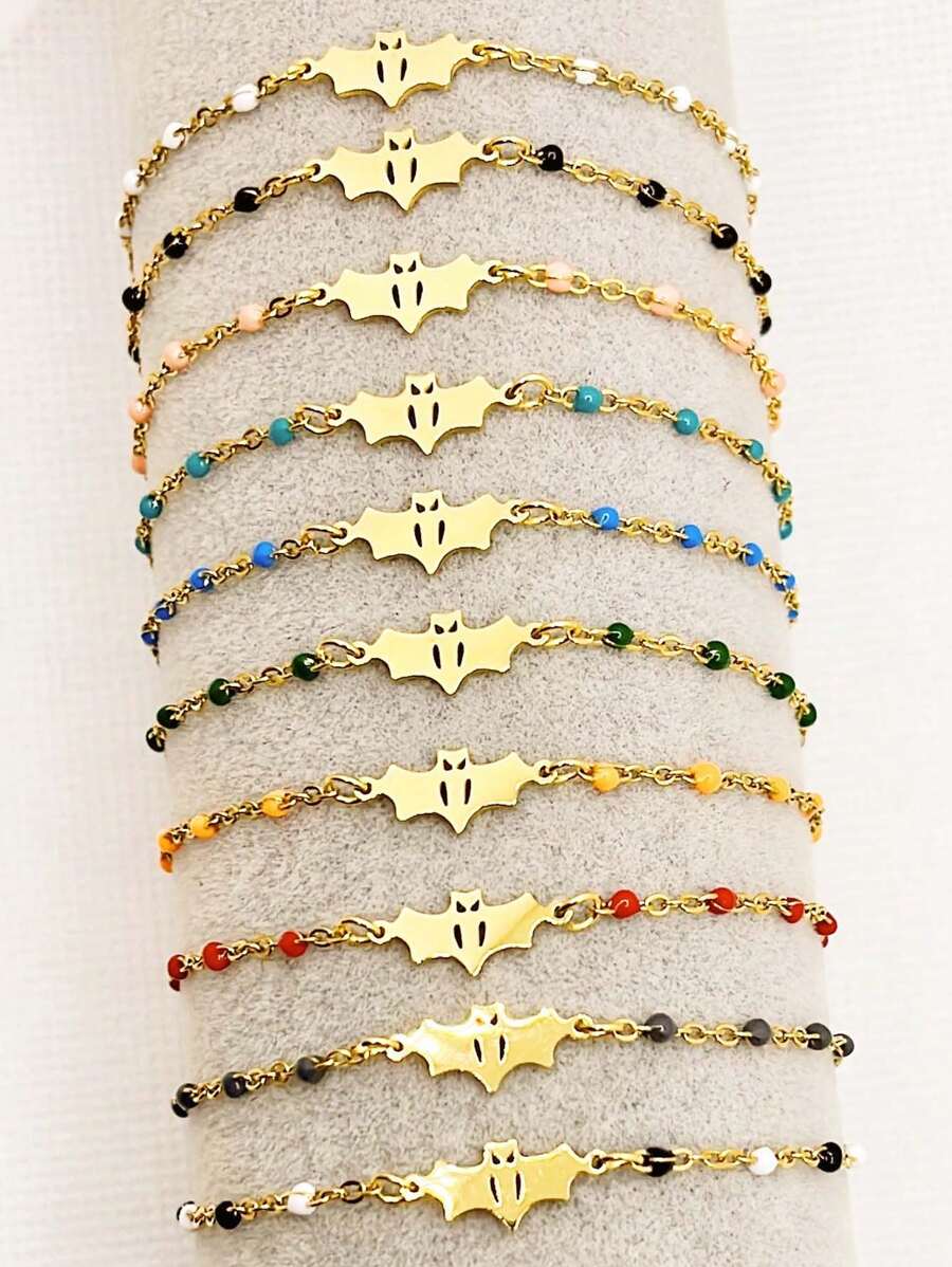 Bracelet coloré en forme de chauve-souris style américain européen ...