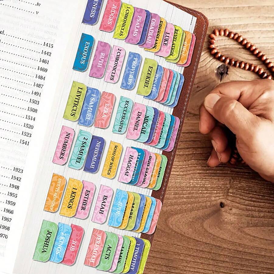 75pcs Laminated Bible Tabs (Large Print, Easy To Read), Bible ...
