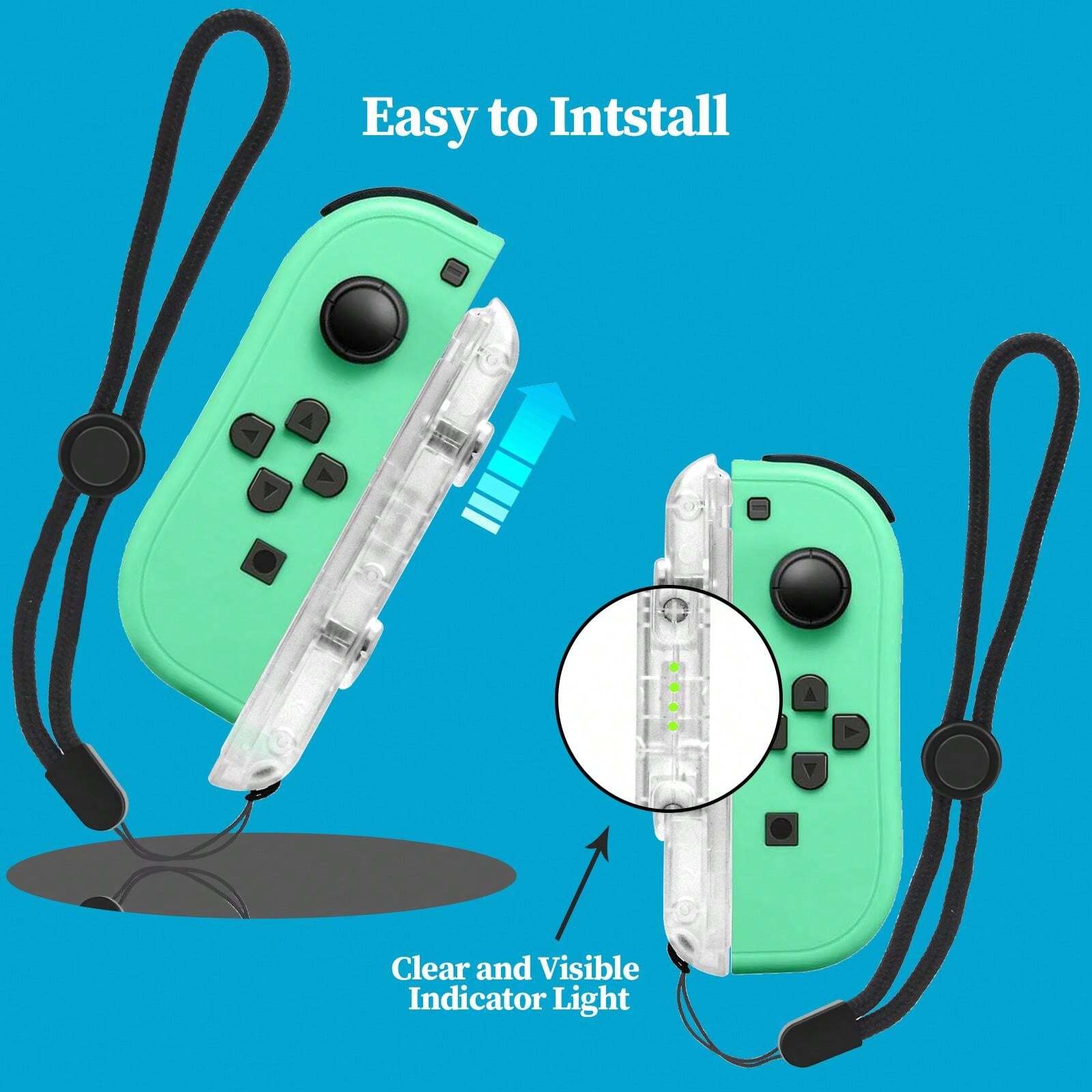 2 Packs Transparent Wrist Strap For Joy-Con Switch Parts Accessories ...