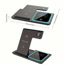 3 In 1 Fast Charging Station, Folding Wireless Charger Stand For Phone ...