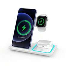 3 In 1 Fast Charging Station, Folding Wireless Charger Stand For Phone ...